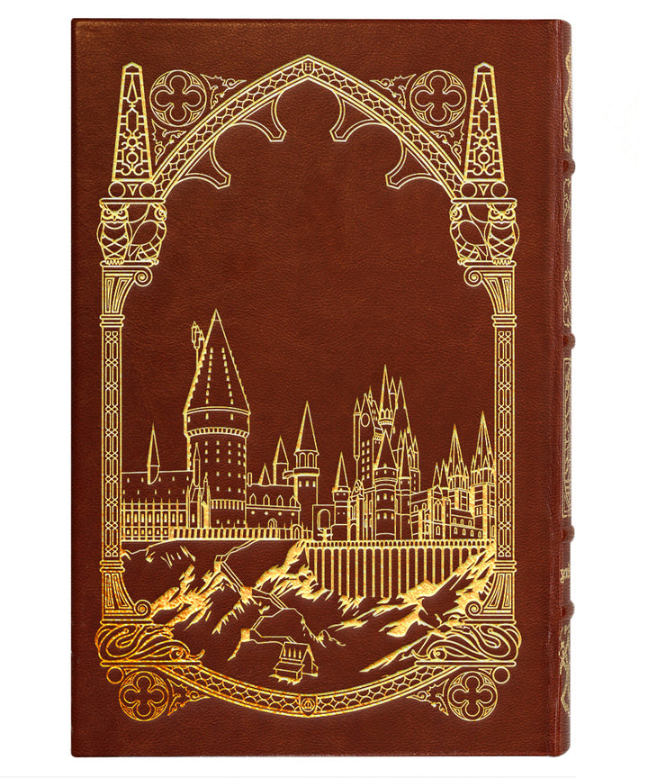 Harry Potter Series Rebound in Gold Embossed Leather | Ingenius Designs